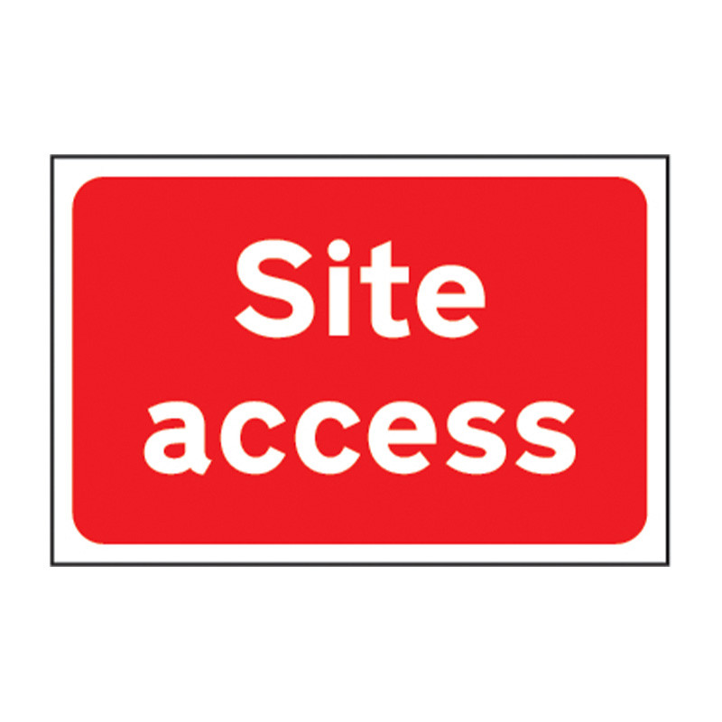 Centurion - 'Site Access' Sign, 3mm Foamed PVC Board (600mm x 400mm)
