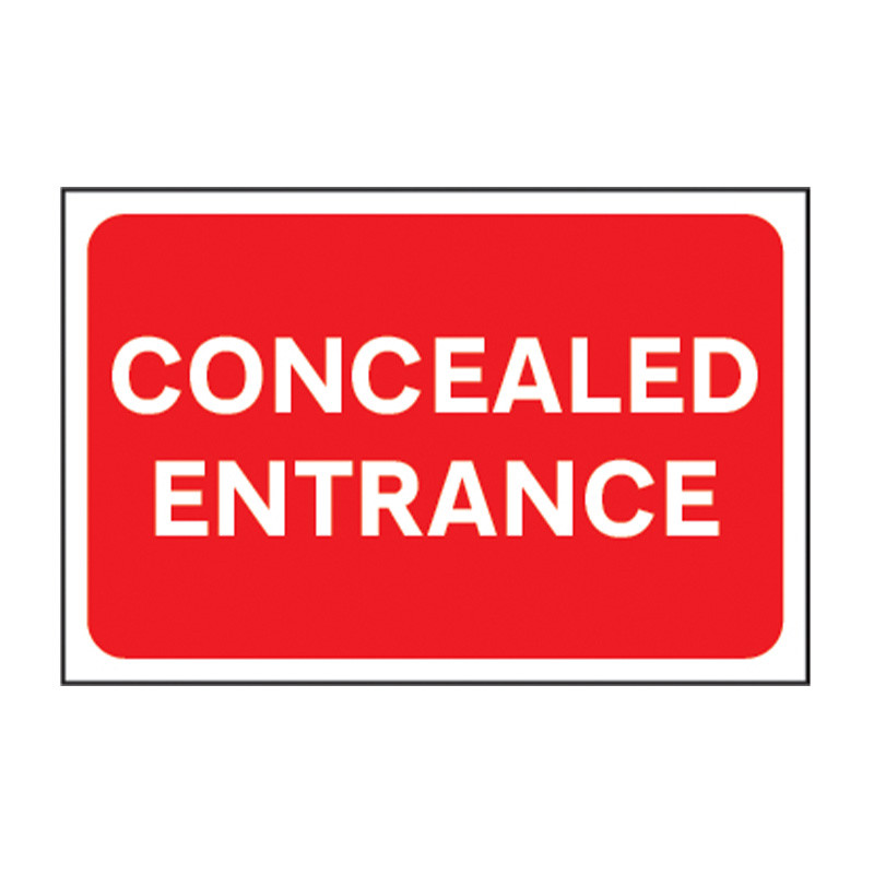 Centurion - 'Concealed Entrance' Sign, 3mm Foamed PVC Board (600mm x 400mm)