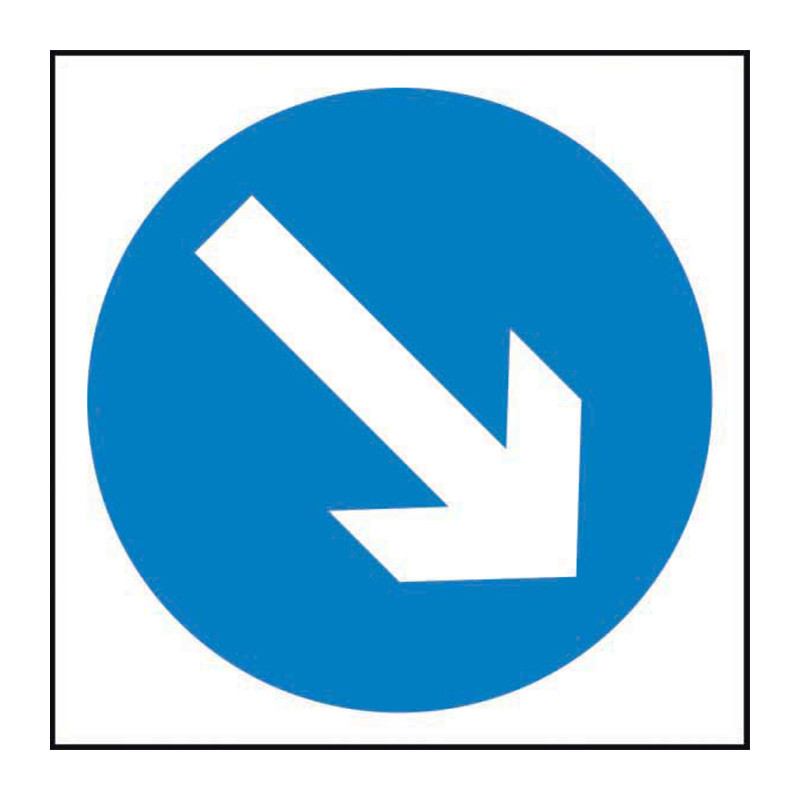 Centurion - 'Keep Right Arrow' Temporary Road Sign, Zintec without ...