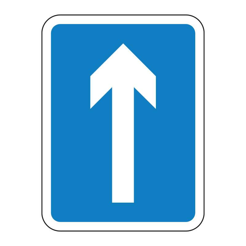 Centurion - 450 x 600mm ACP One way traffic Road sign (without channel)