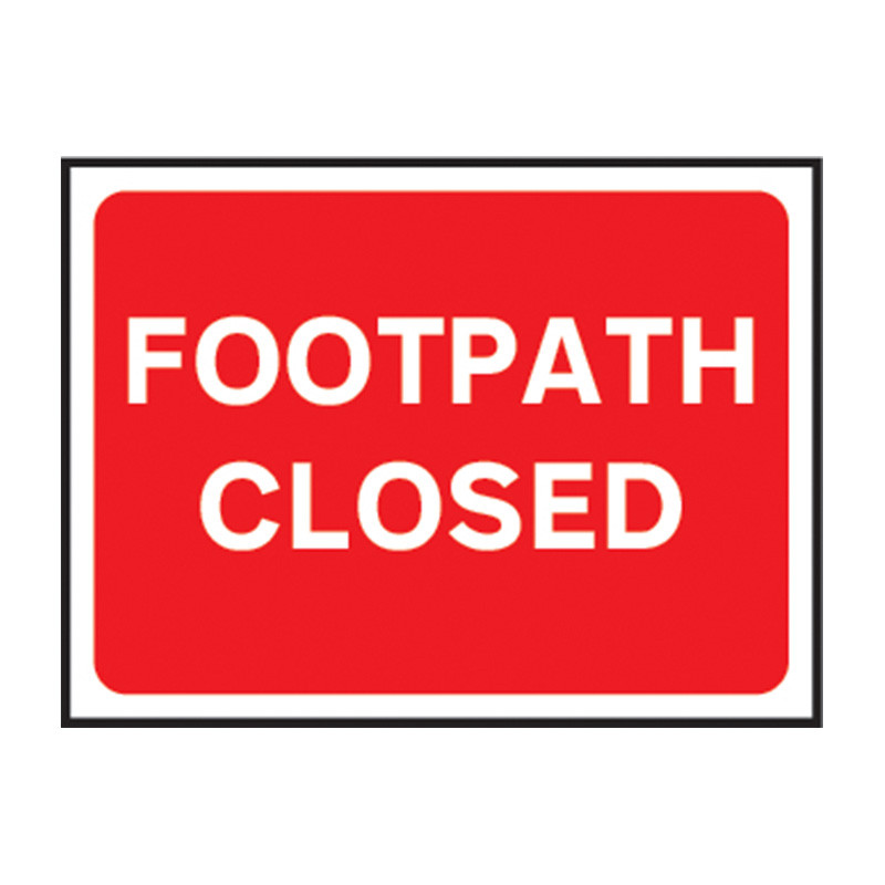 Centurion - 'Footpath Closed' Roll-Up Traffic Sign (600mm x 450mm)