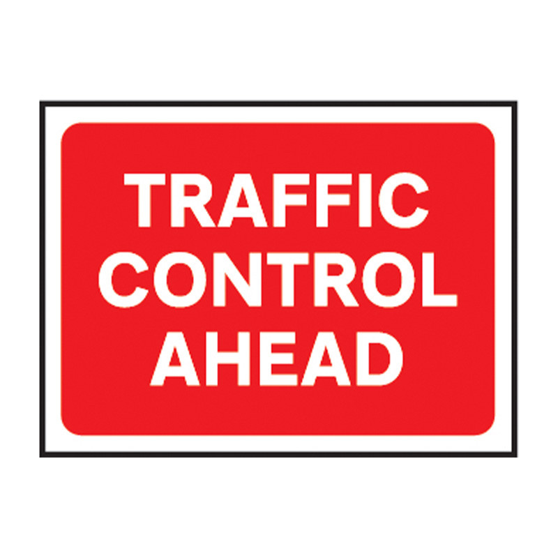 Centurion - 'Traffic Control Ahead' Roll-Up Traffic Sign (1050mm x 750mm)