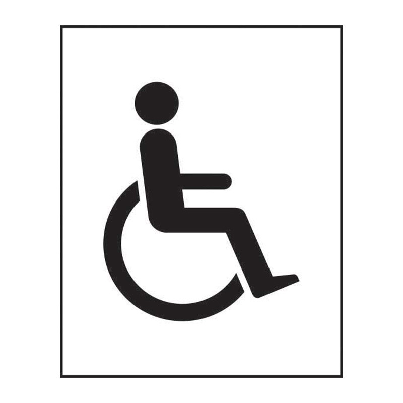 Centurion - 'Disabled Symbol' Sign, Self-Adhesive Vinyl, (125mm x 200mm)