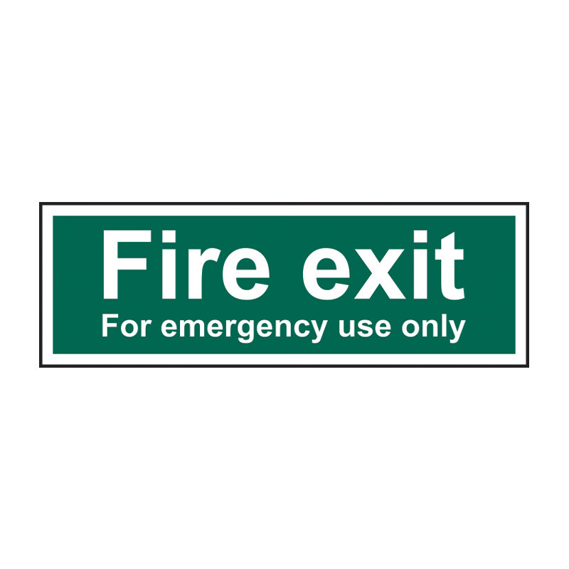 Centurion - 'Fire Exit For Emergency Use Only' Sign, Self-Adhesive ...