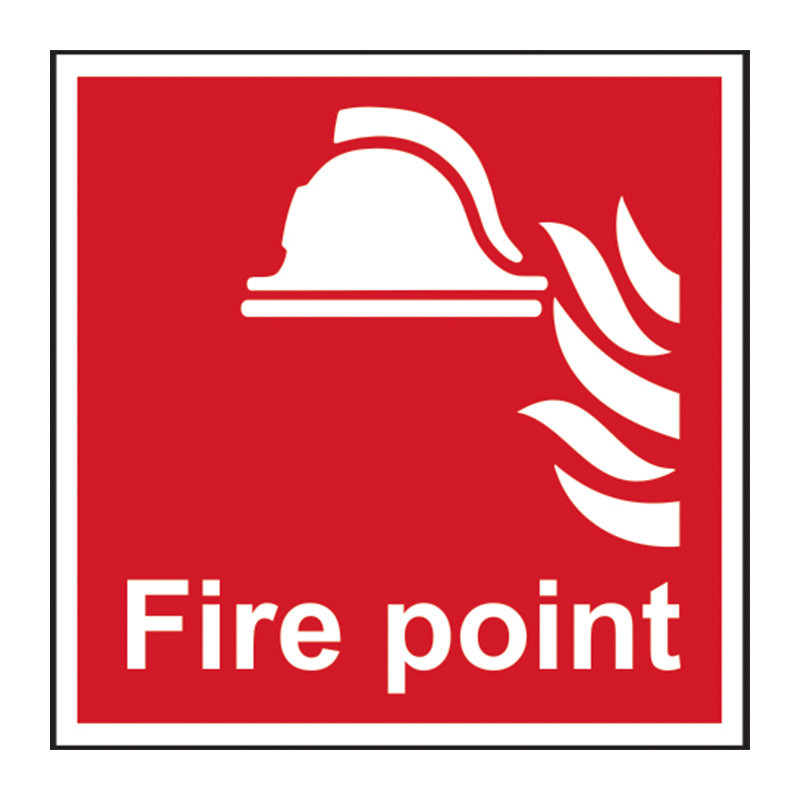 Centurion - 'Fire Point' Sign, Self-Adhesive Vinyl (200mm x 200mm)