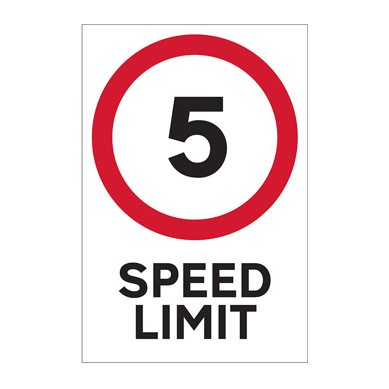 Centurion - '5mph Speed Limit' Sign, 3mm Foamed PVC Board (400mm x 600mm)