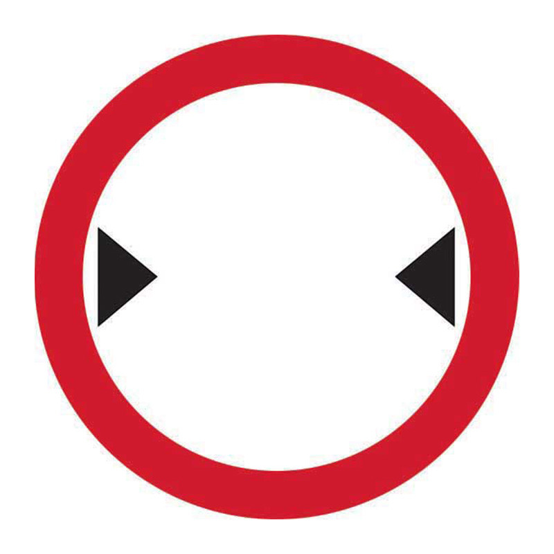 Centurion - 600mm dia. ACP 'Width Restriction...' Road Sign (with channel)