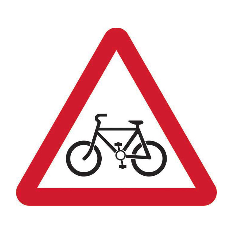Centurion - 600mm tri. ACP 'Cycle route ahead' Road Sign (with channel)