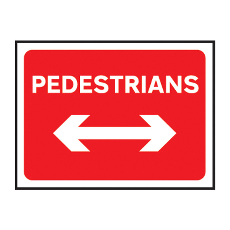 Centurion - 'Pedestrians (Arrow Left & Right)' Temporary Road Sign with ...