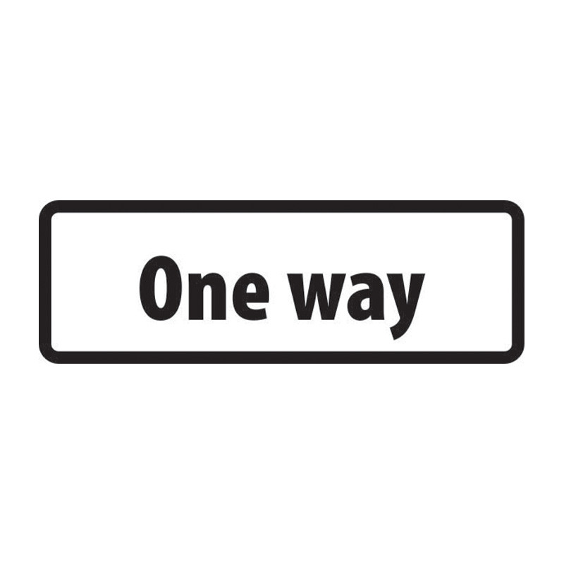 Centurion - 'One Way' Supplementary Plate, Zintec (860mm x 360mm)