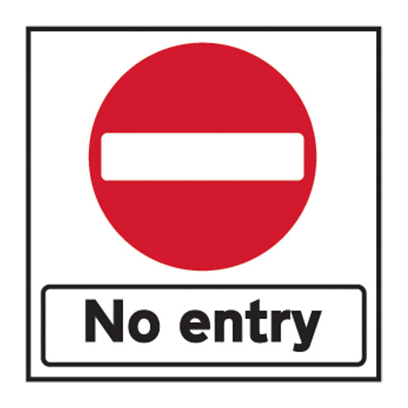 Centurion - 'No Entry' Temporary Road Sign with Frame, Zintec with ...