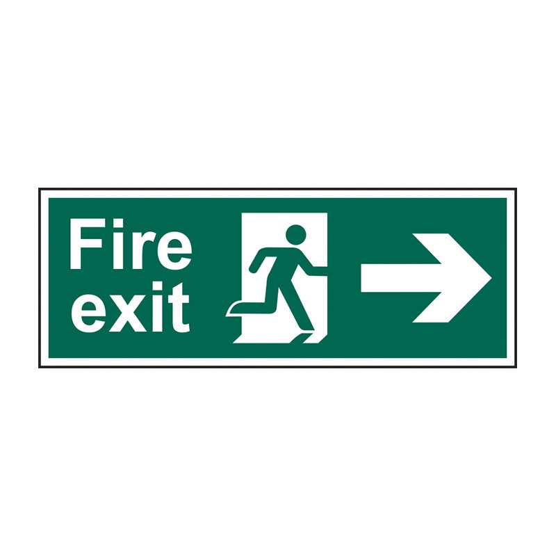 Centurion - 'Fire Exit Running Man Arrow Right' Sign, Double Sided ...