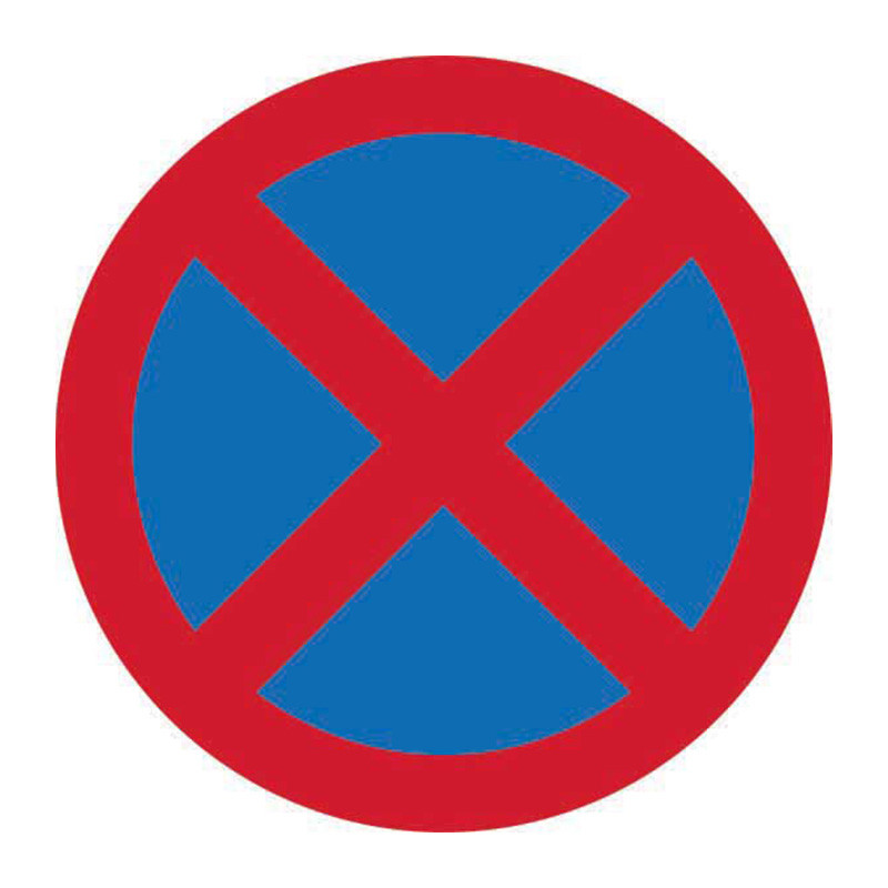 Centurion - 450mm dia. ACP 'No Stopping' Road Sign (with channel)