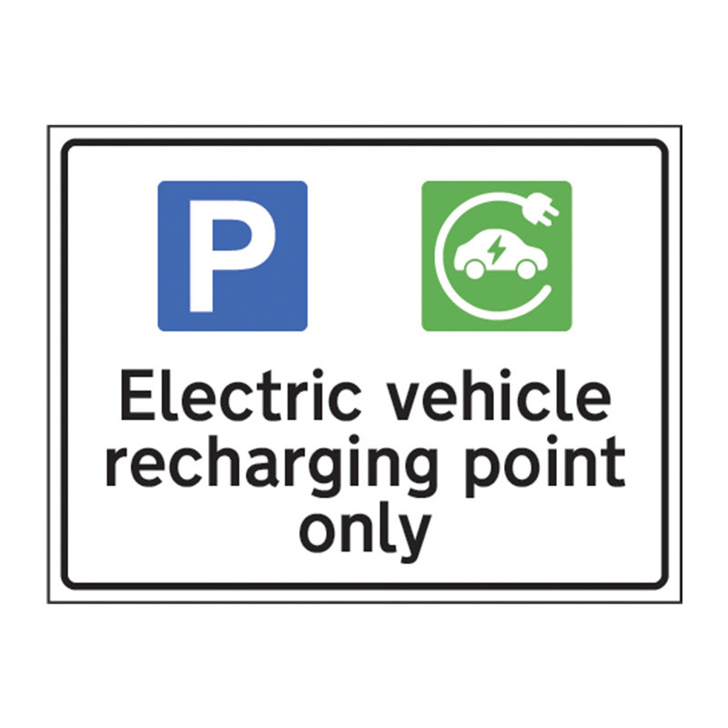 Centurion - 'Electric Vehicle Recharging Point Only' Sign, Rigid 1mm ...