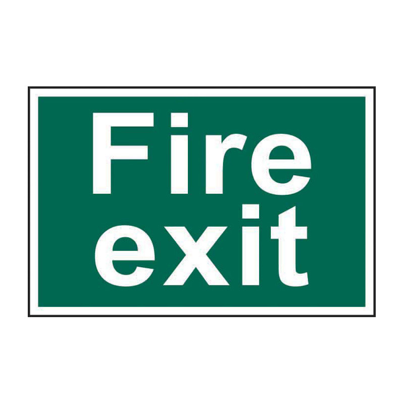 Centurion - Fire exit (text only) - 1.2mm Recyclable PP (300 x 200mm)