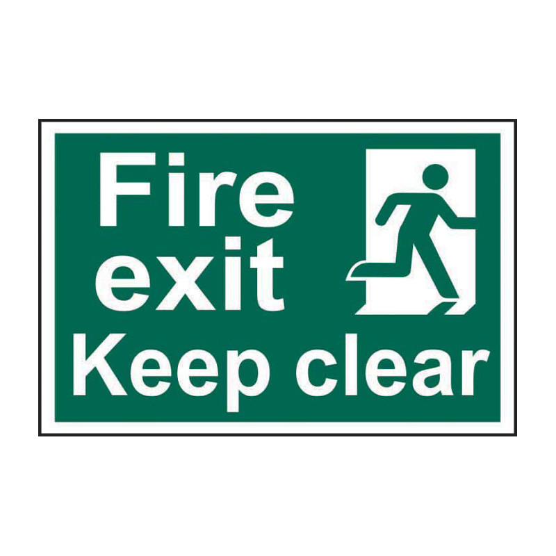 Centurion - Fire exit Keep clear - 1.2mm Recyclable PP (300 x 200mm)