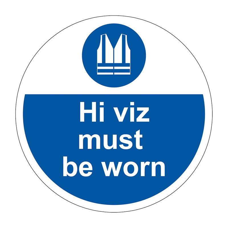 Centurion - 'Hi Viz Must Be Worn' Floor Graphic (400mm dia)