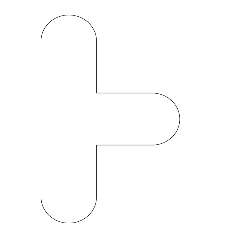 Centurion - 'T Symbol' Floor Signal, White, (300mm x 200mm) Pack of 10