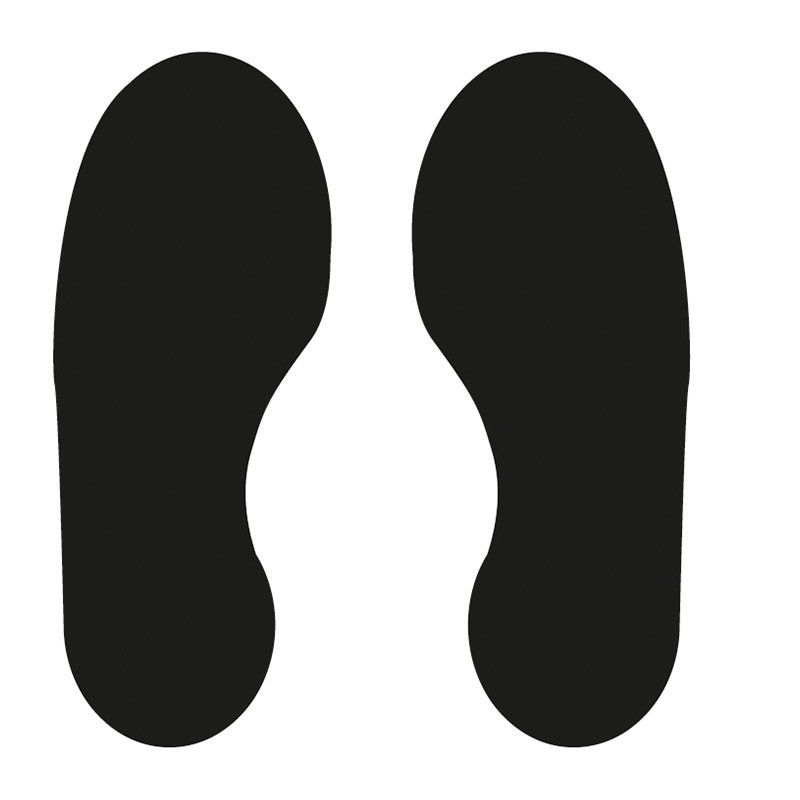 Centurion - 'Footprint' Floor Signal, Black, (300mm x 100mm) 5 Pairs