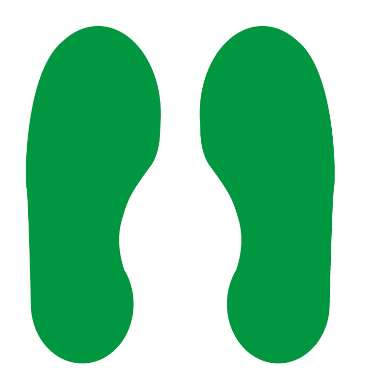 Centurion - 'Footprint' Floor Signal, Green, (300mm x 100mm) 5 Pairs