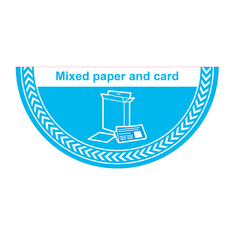 Centurion - 'Mixed Paper And Card' Floor Graphic (750mm x 375mm)