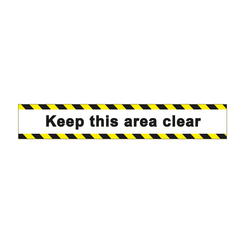 Centurion - 'Keep This Area Clear' Floor Graphic (600mm x 100mm)