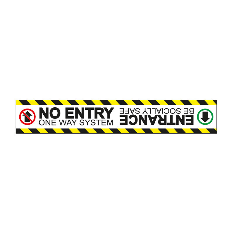 Centurion - 'No Entry One Way System' Floor Graphic (600mm x 100mm)