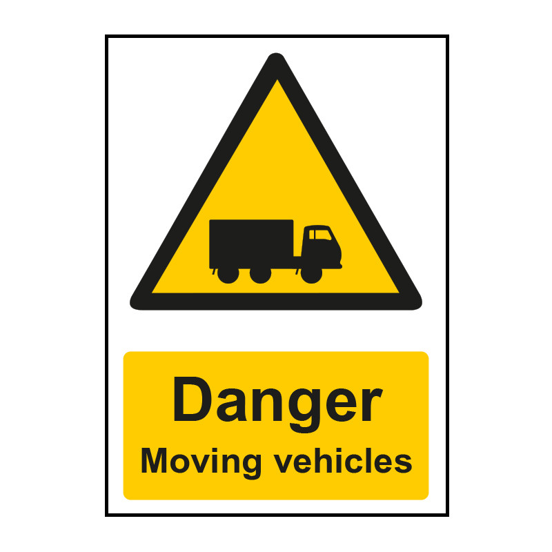 Centurion - Danger Moving vehicles 1.2mm Recyclable PP (297 x 420mm)
