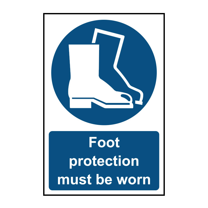 Centurion - Foot protection must be worn - 1.2mm Recyclable PP (400 x ...