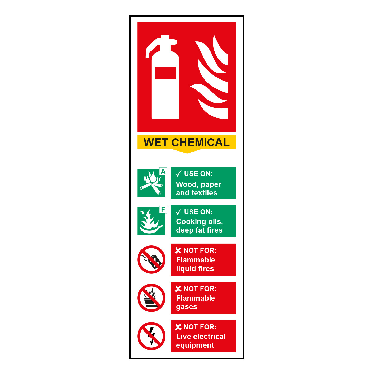Centurion - Fire extinguisher composite - Wet chemical - PP (100 x 300mm)