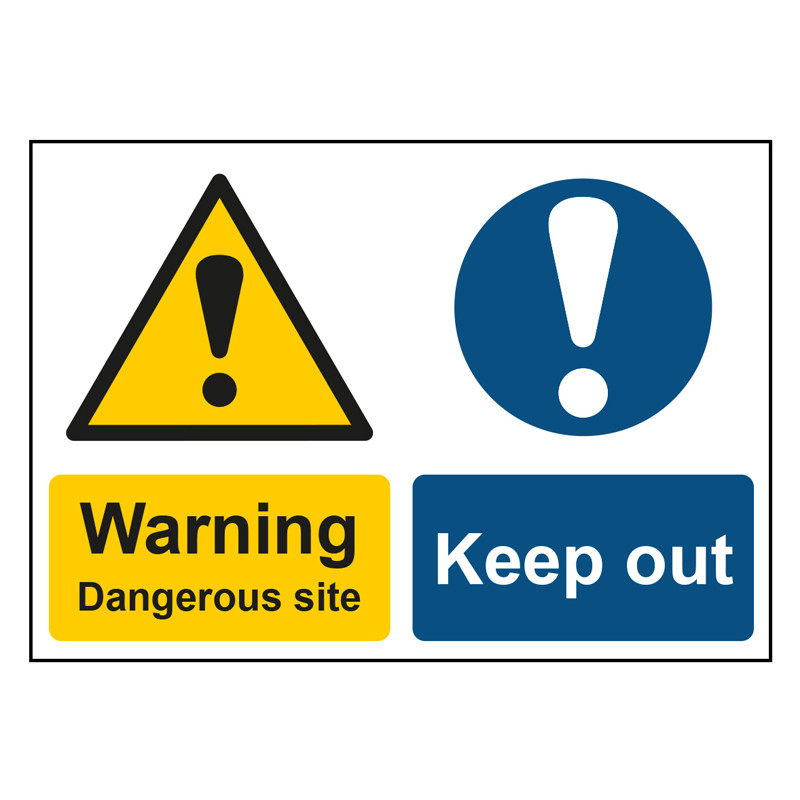 Centurion - "Danger Keep Out" - 1.2mm Recyclable PP Sign (450mm x 300mm)