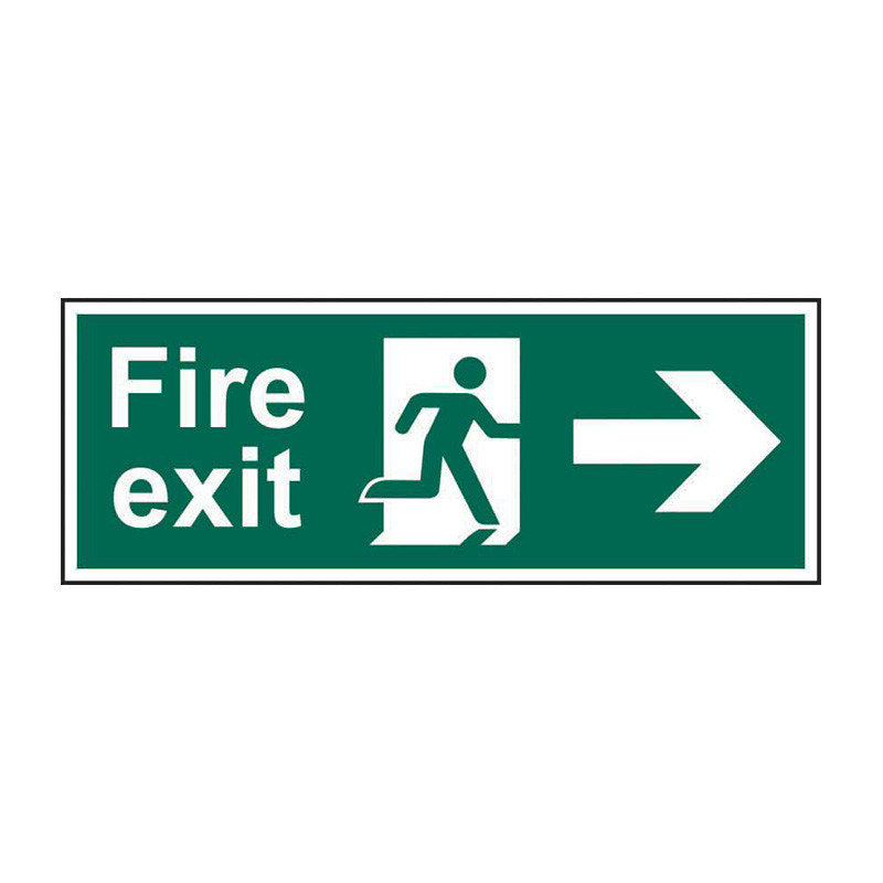Centurion - Fire exit running man arrow right 1.2mm Recyclable PP (400 ...