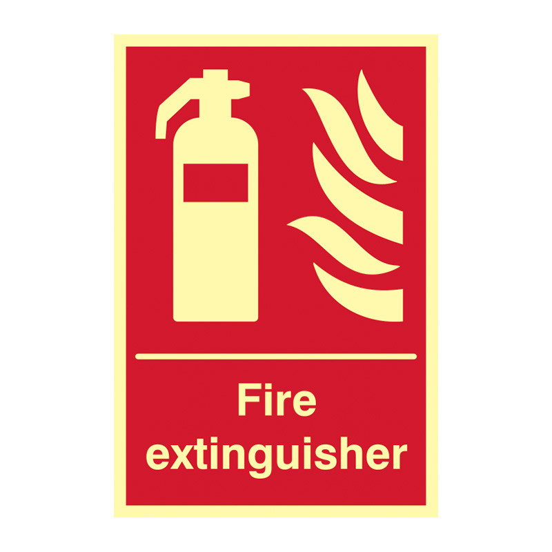 Centurion - 'Fire Extinguisher' Sign, Flexible Photoluminescent Vinyl ...