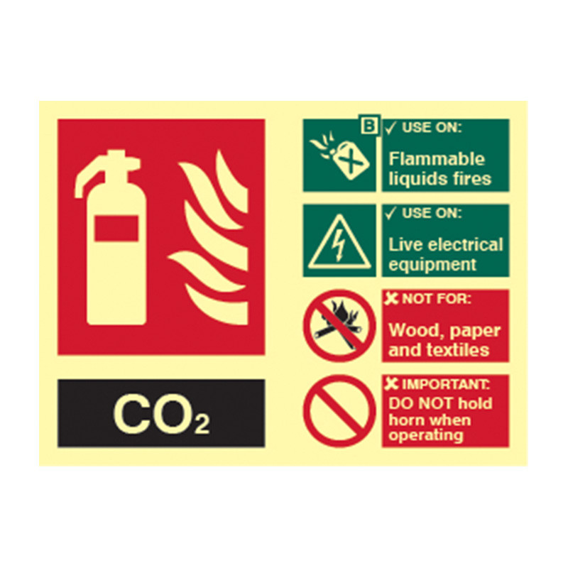 Centurion - 'Fire Extinguisher Composite CO2' Sign, Flexible ...