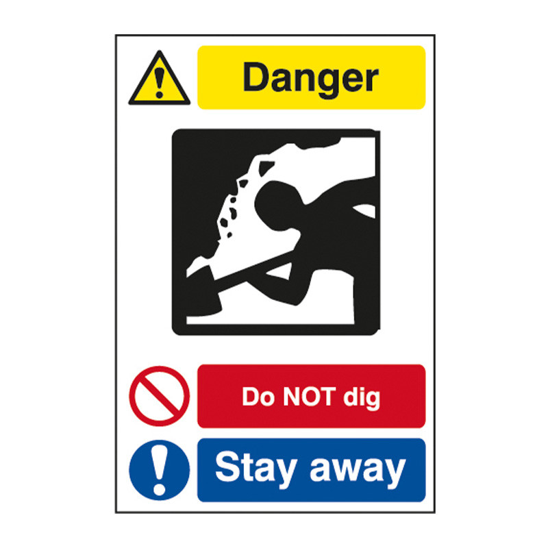 Centurion - 'Do Not Dig Stay Away' Sign, Aluminium Composite Panel ...