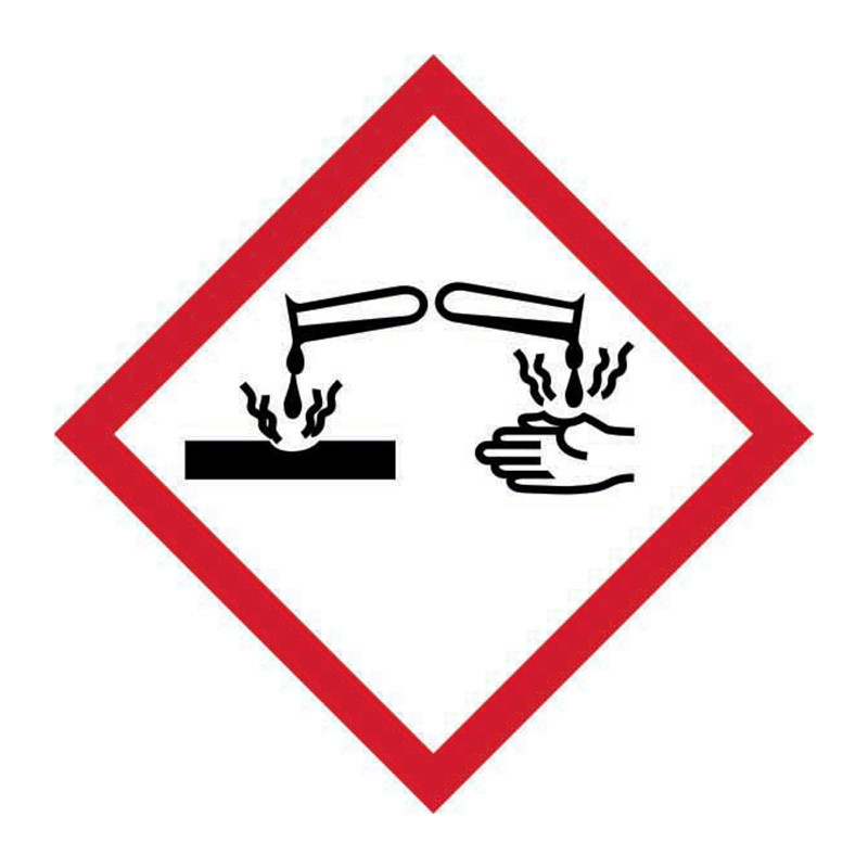 Centurion - 'GHS Corrosive Symbol' Label, Self-Adhesive Vinyl, (100mm x ...