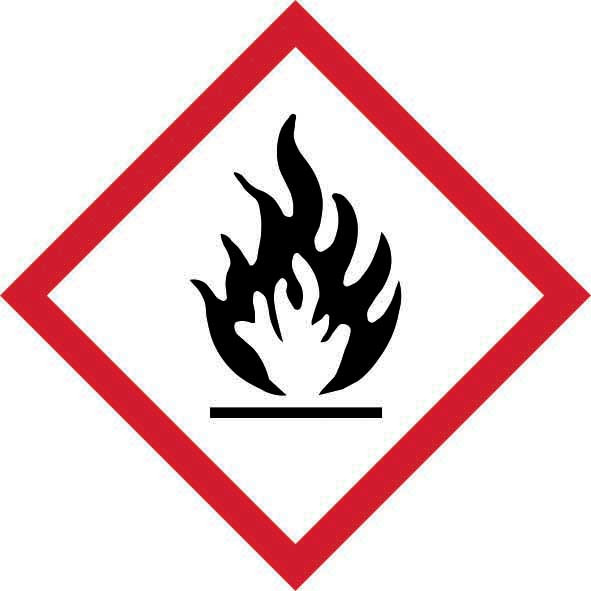 Centurion - 'GHS Flammable Symbol' Labels, Self-Adhesive Vinyl, (50mm x ...