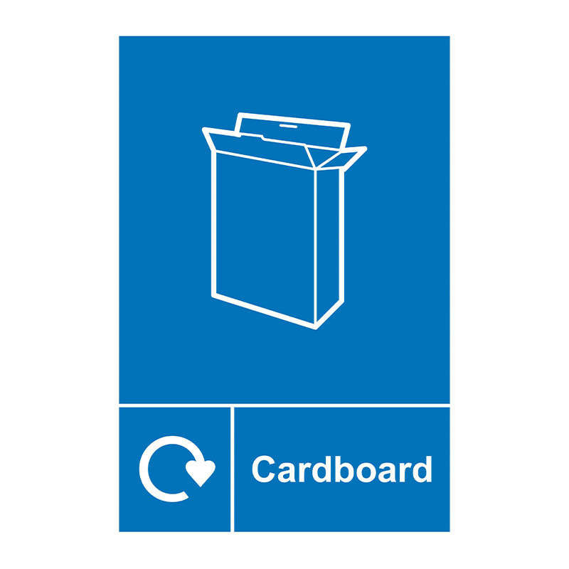 Centurion - 'Cardboard Recycling' Sign, Self-Adhesive Vinyl (150mm x 200mm)