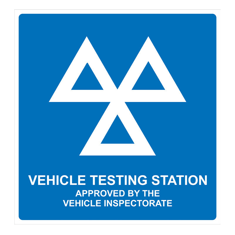 Centurion - 'MOT Vehicle Testing Station' Sign, Rigid PVC Board (625mm ...