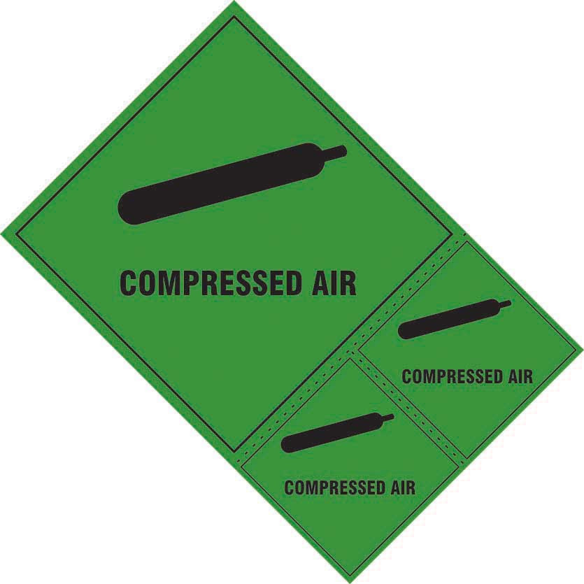 Centurion - 'Compressed Air' Labels, Self-Adhesive Vinyl (200mm x 300mm ...