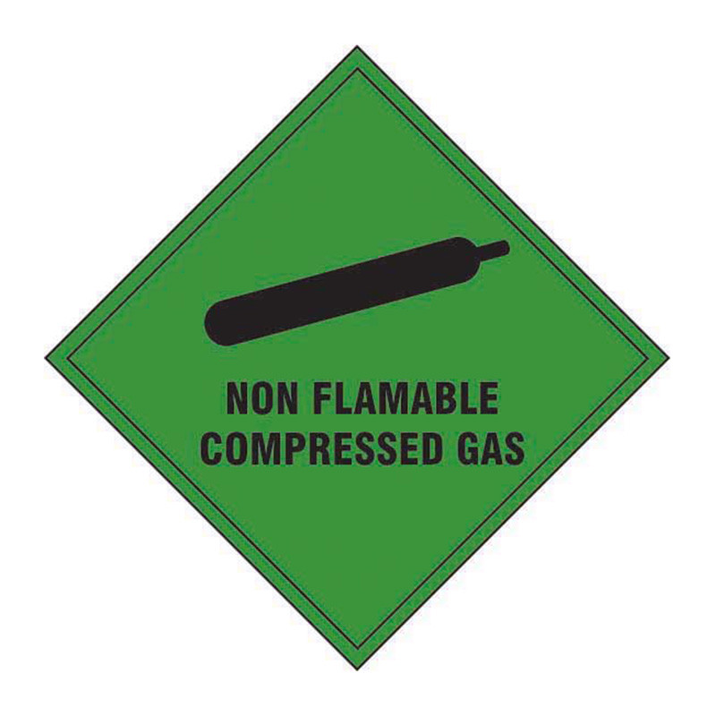 Centurion - 'Non Flammable Compressed Gas' Label, Self-Adhesive Vinyl ...