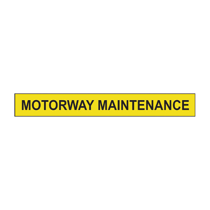 Centurion - 'Motorway Maintenance' Sign, Self-Adhesive Vinyl (1000mm x ...