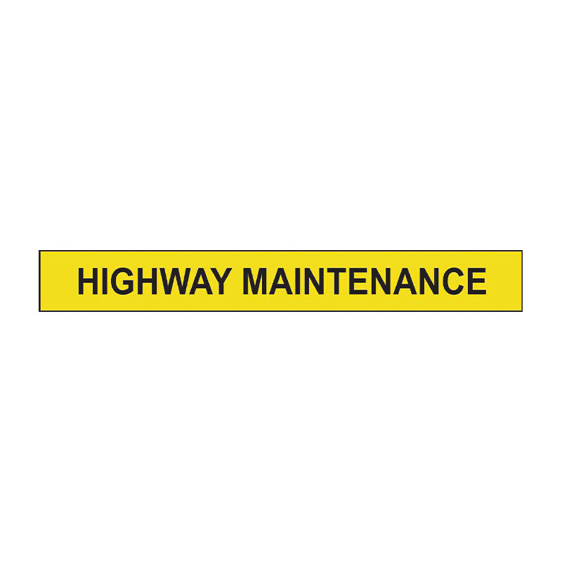 Centurion - 'Highway Maintenance' Sign, Self-Adhesive Vinyl (600mm x 300mm)