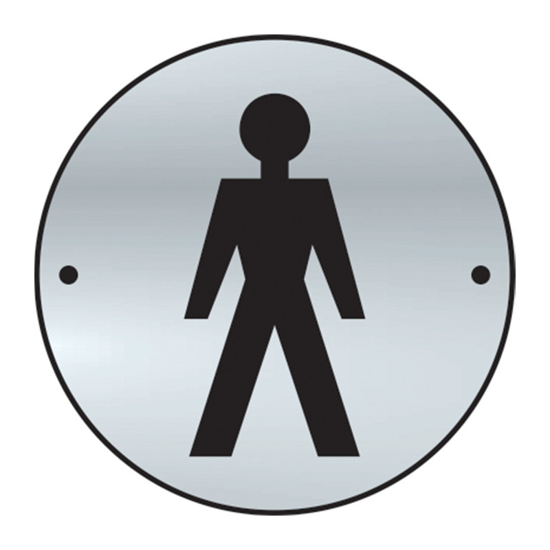 Centurion - 'Gentlemen Graphic' Door Disc, Satin Anodised Aluminium ...