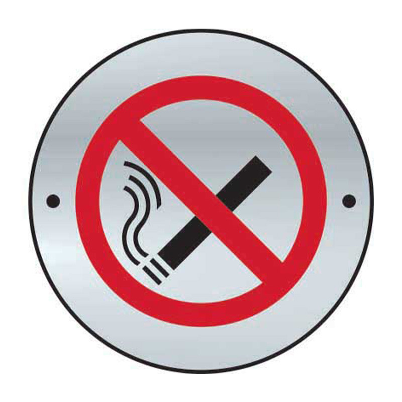 Centurion - 'No Smoking Graphic' Door Disc, Satin Anodised Aluminium ...