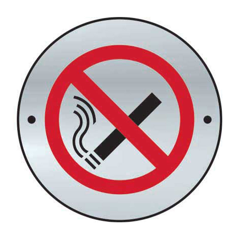 Centurion - 'No Smoking Graphic' Door Disc, Satin Stainless Steel ...