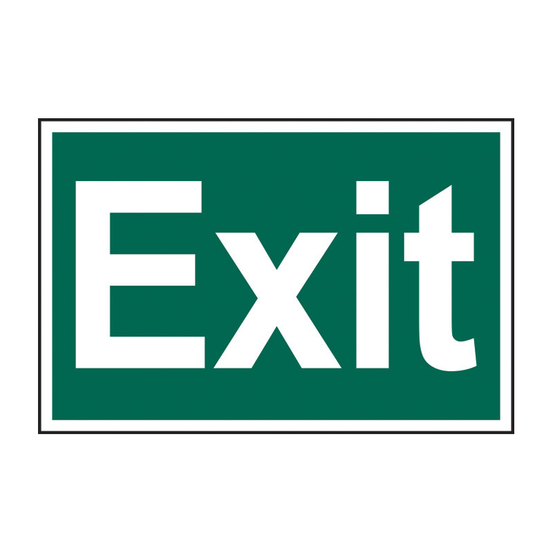 Centurion - Exit (text only) - 1.2mm Recyclable PP (600 x400mm)