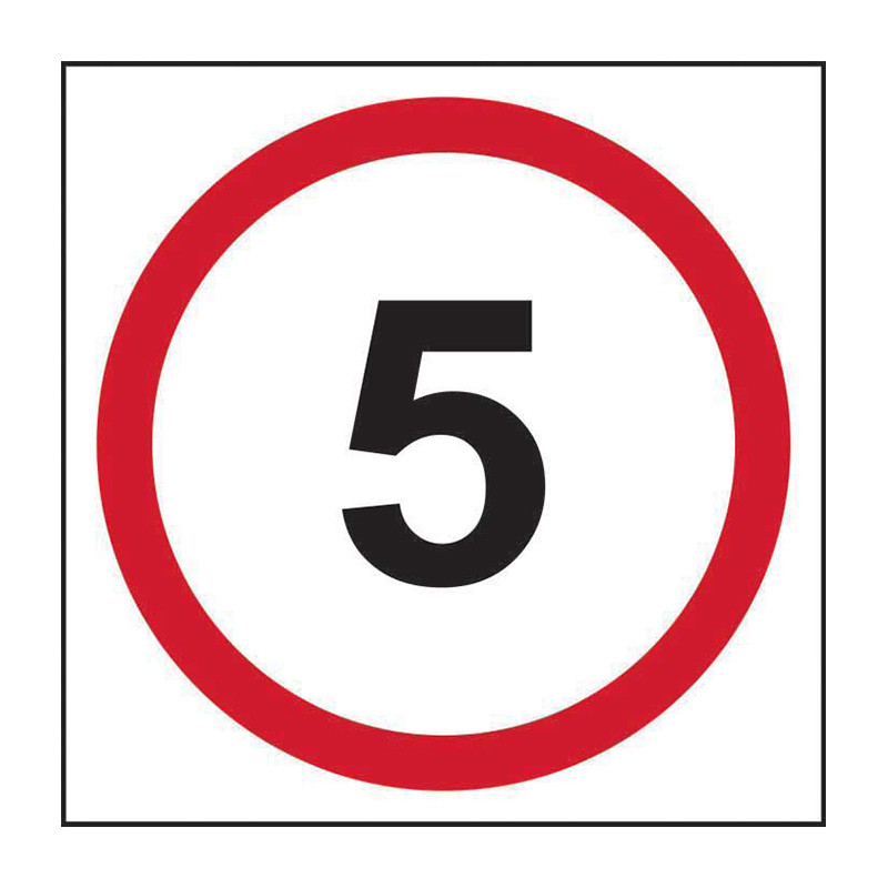 Centurion - '5mph Speed Limit' Sign, 3mm Foamex Board, (400mm x 400mm)