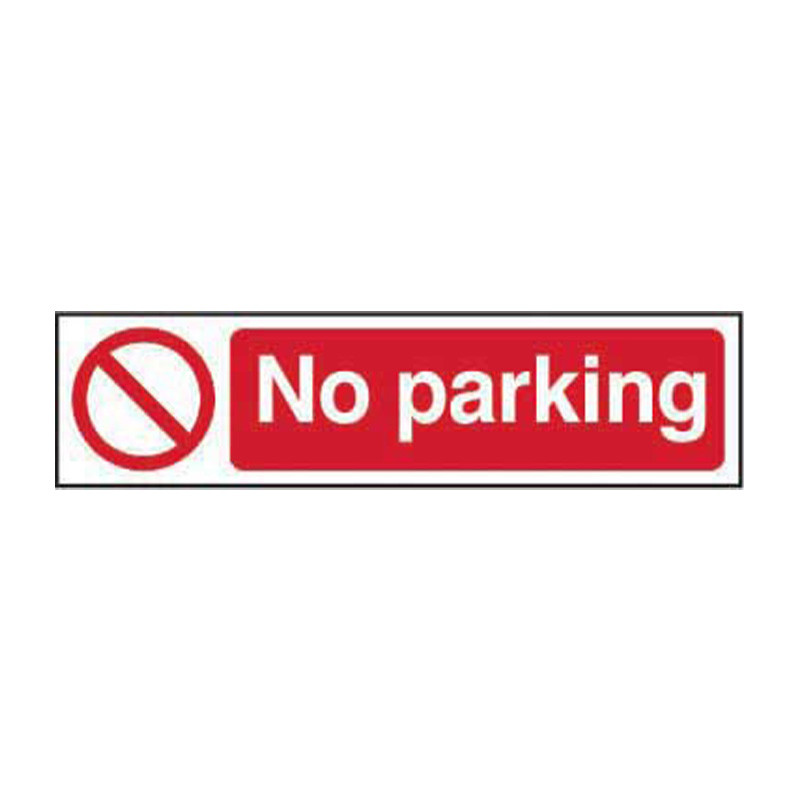 Centurion - Sign/Sticker - No parking - 1.2mm Recyclable PP (200 x 50mm)