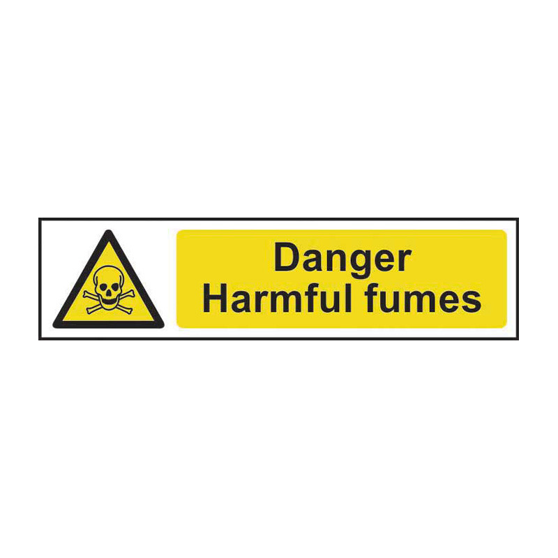 Centurion - Danger Harmful fumes - 1.2mm Recyclable PP (200 x 50mm)